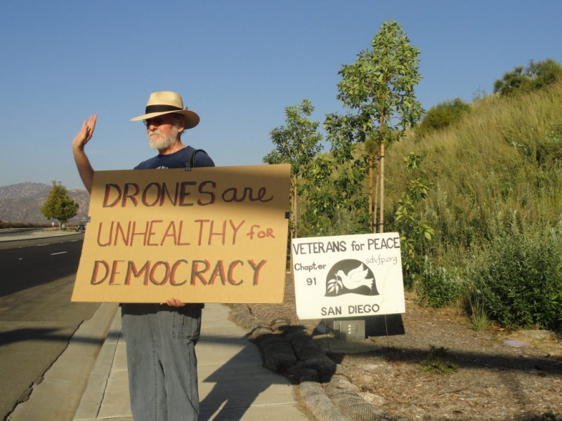 Weekly Protest Against Drones Targets General Atomics - Poway, CA Patch