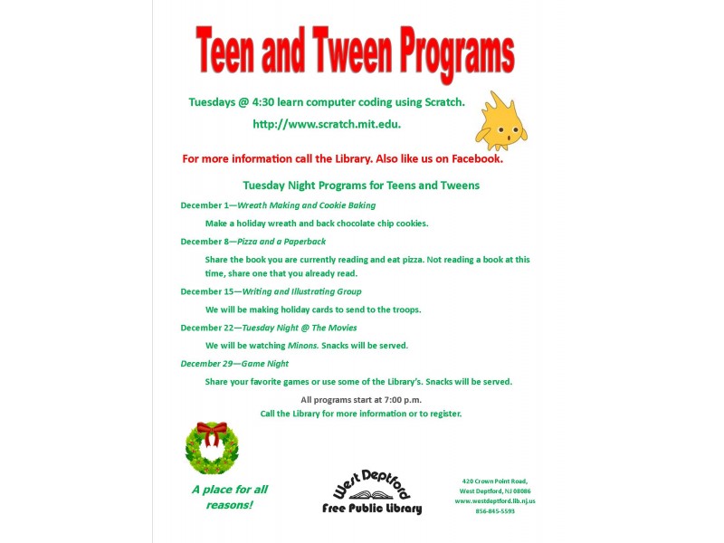 Tween Programs At The Library - bittorrentbuild